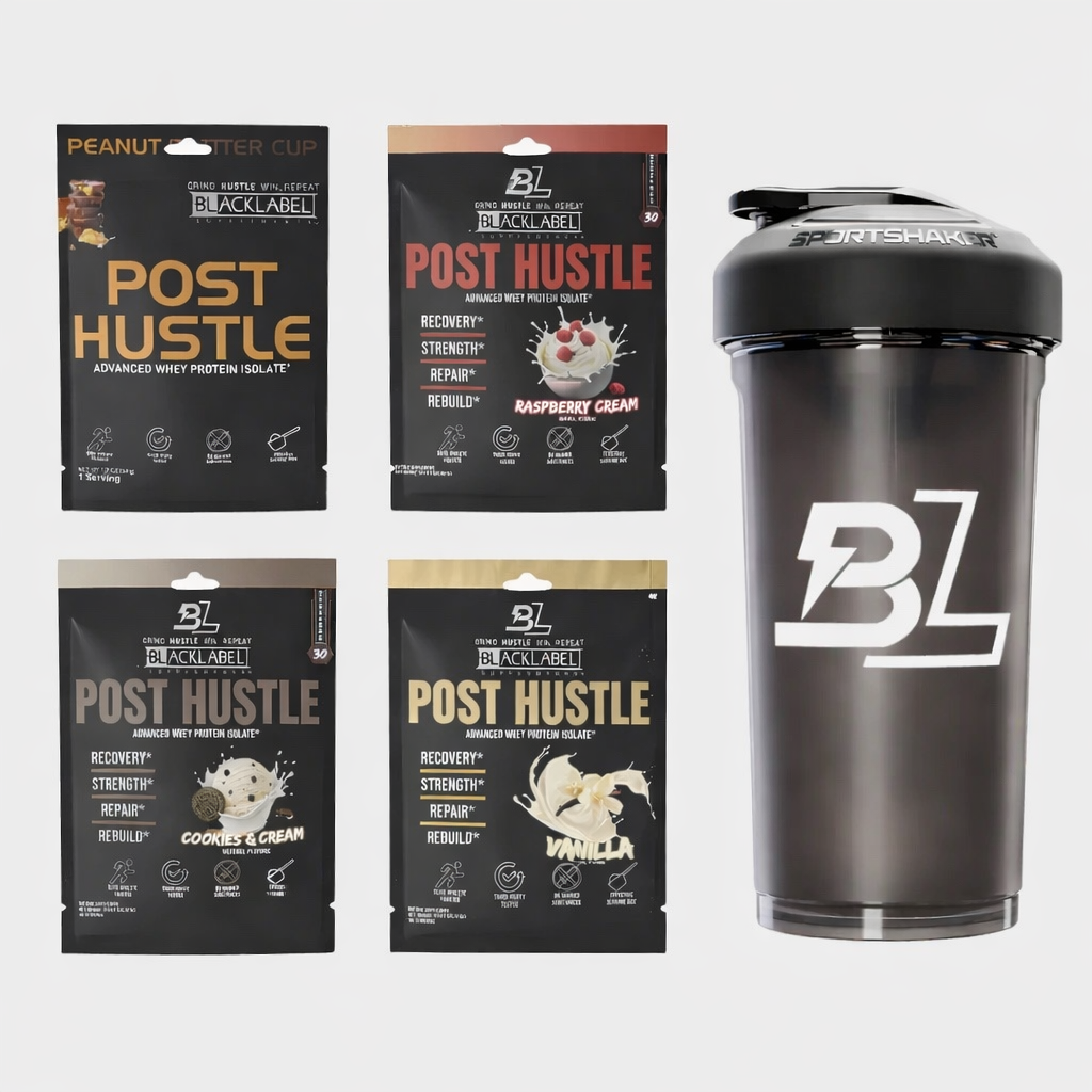 PROTEIN SAMPLES and SHAKER – BLACKLABEL Supplements